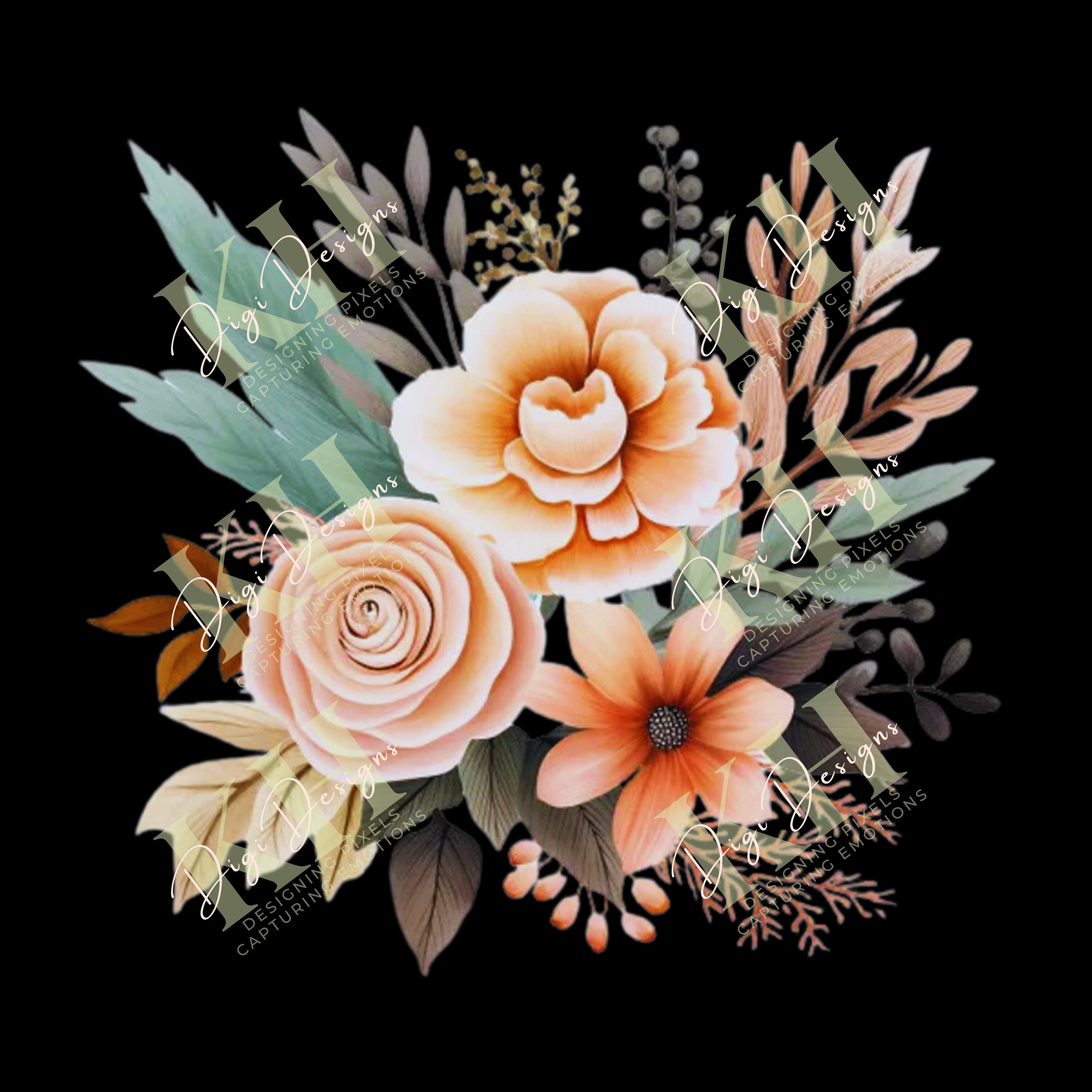 High Resolution Floral Bouquet PNG Bundle of 5 Digital Images for ...