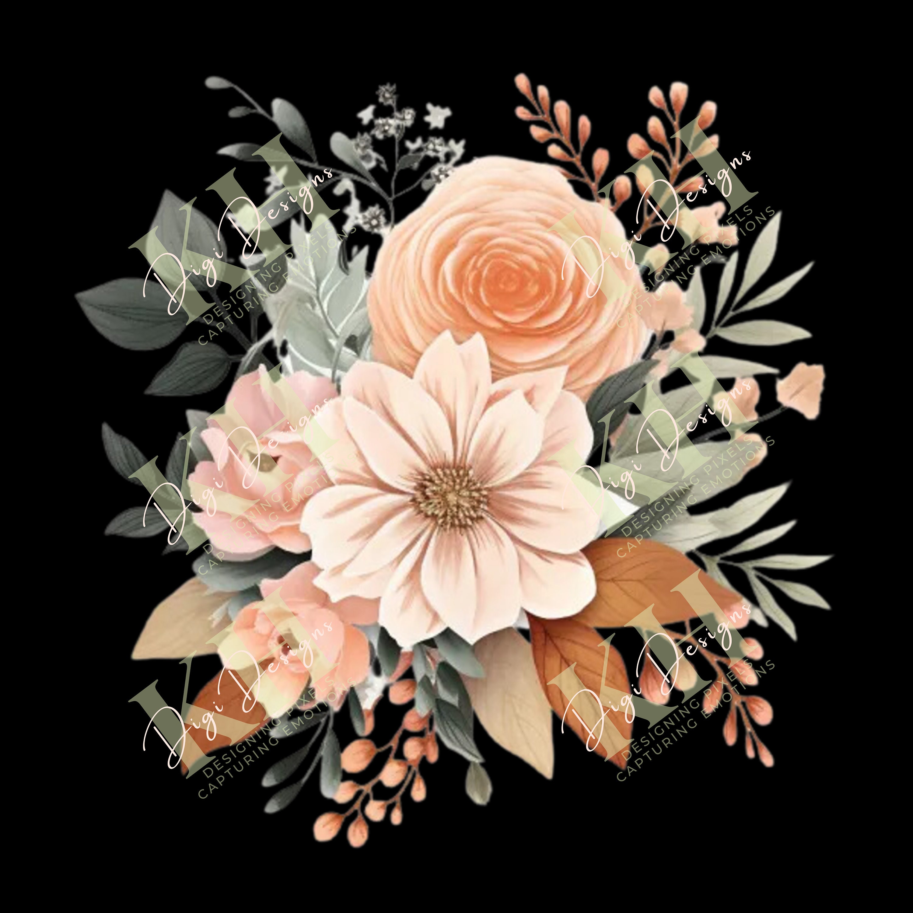 Flower Bouquet High Resolution PNG Bundle of 5 Digital Images for ...