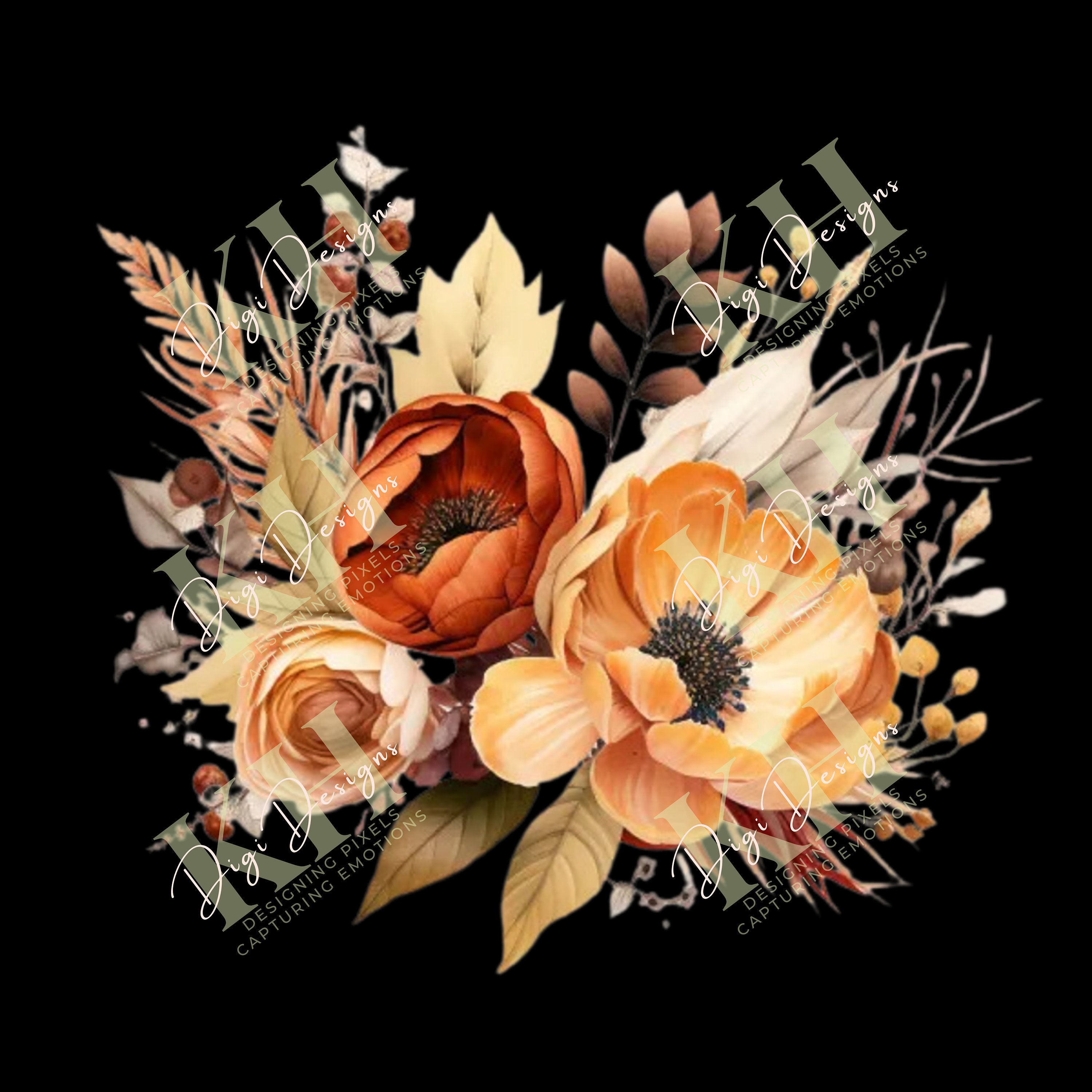 Flower Bouquet High Resolution PNG Bundle of 5 Digital Images for ...