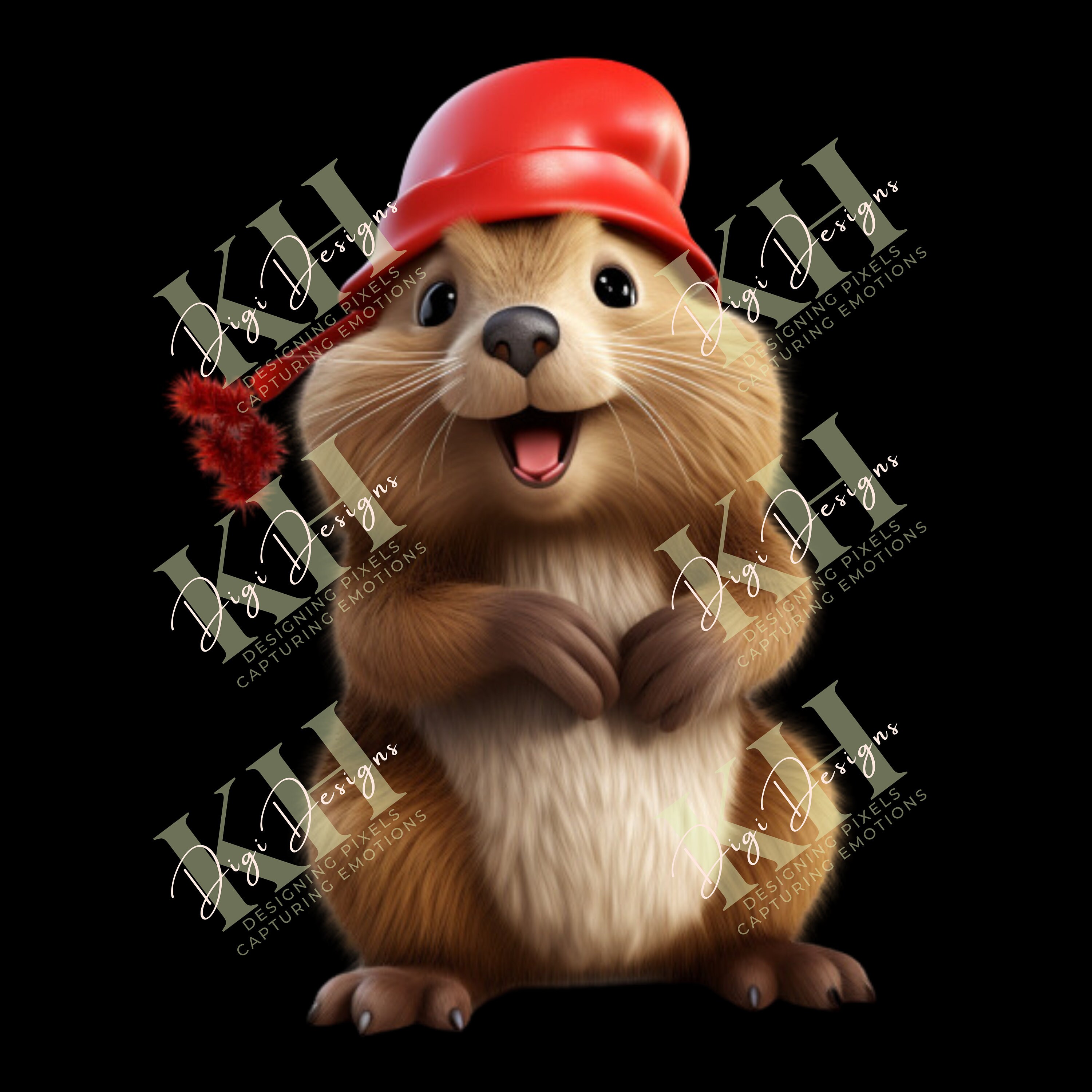 Christmas Beaver Clipart Bundle of Five High Resolution Digital PNG ...