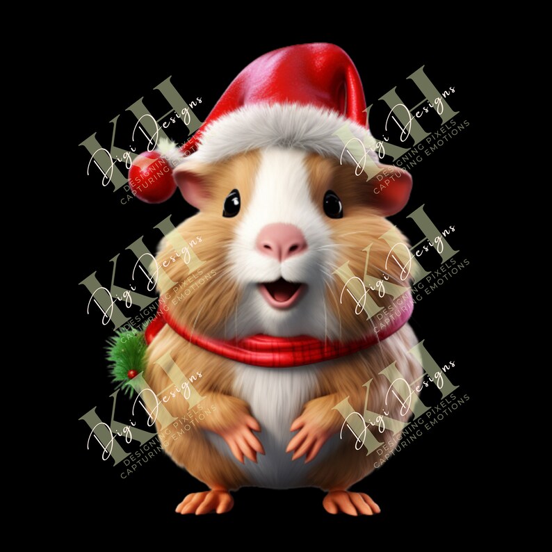 Christmas Guinea Pig Clipart Bundle 5 High Resolution Digital PNG ...