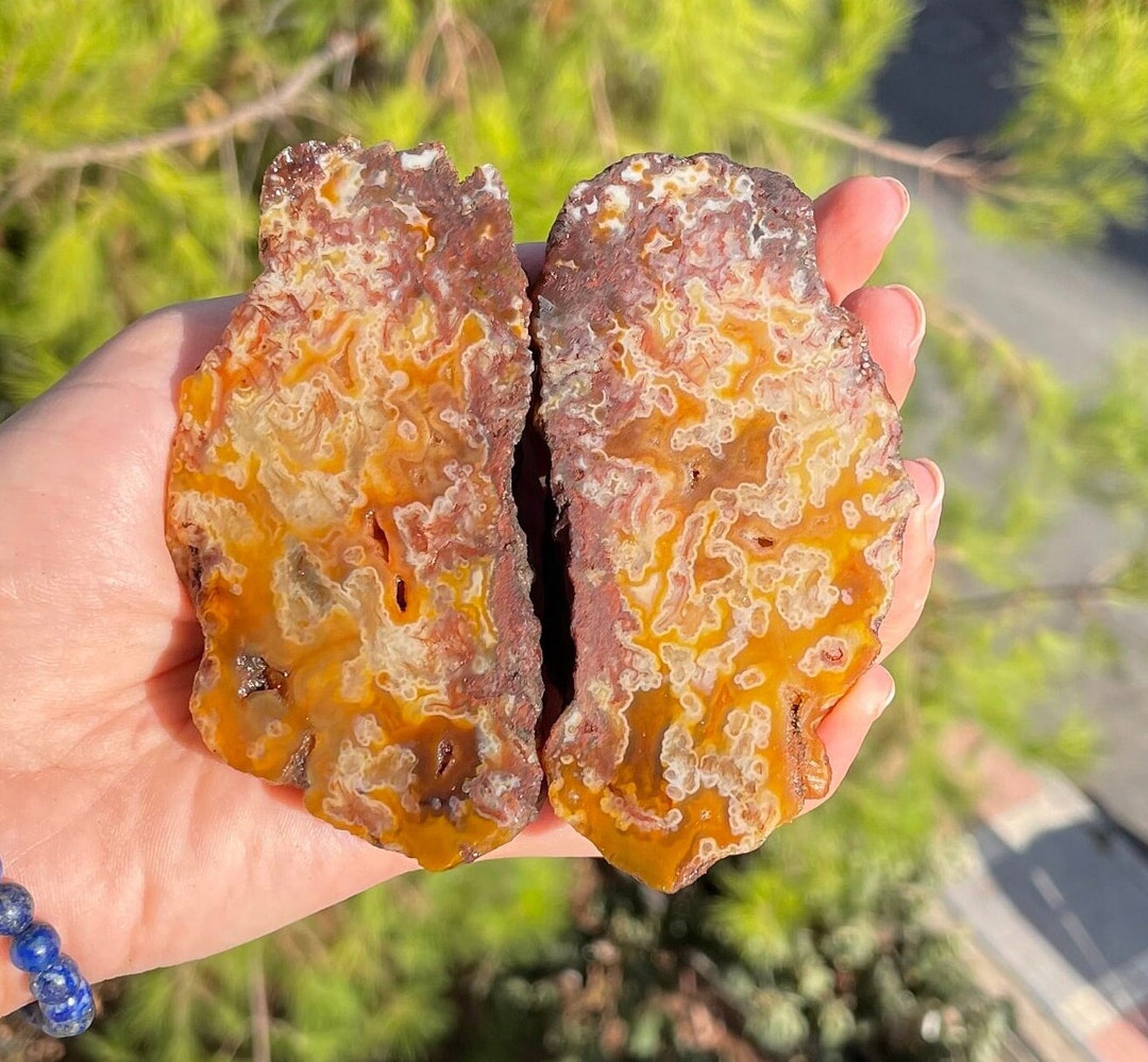 Moss Agate Core Turkish Cut From Cubuk Town, Susuz Village, - Etsy