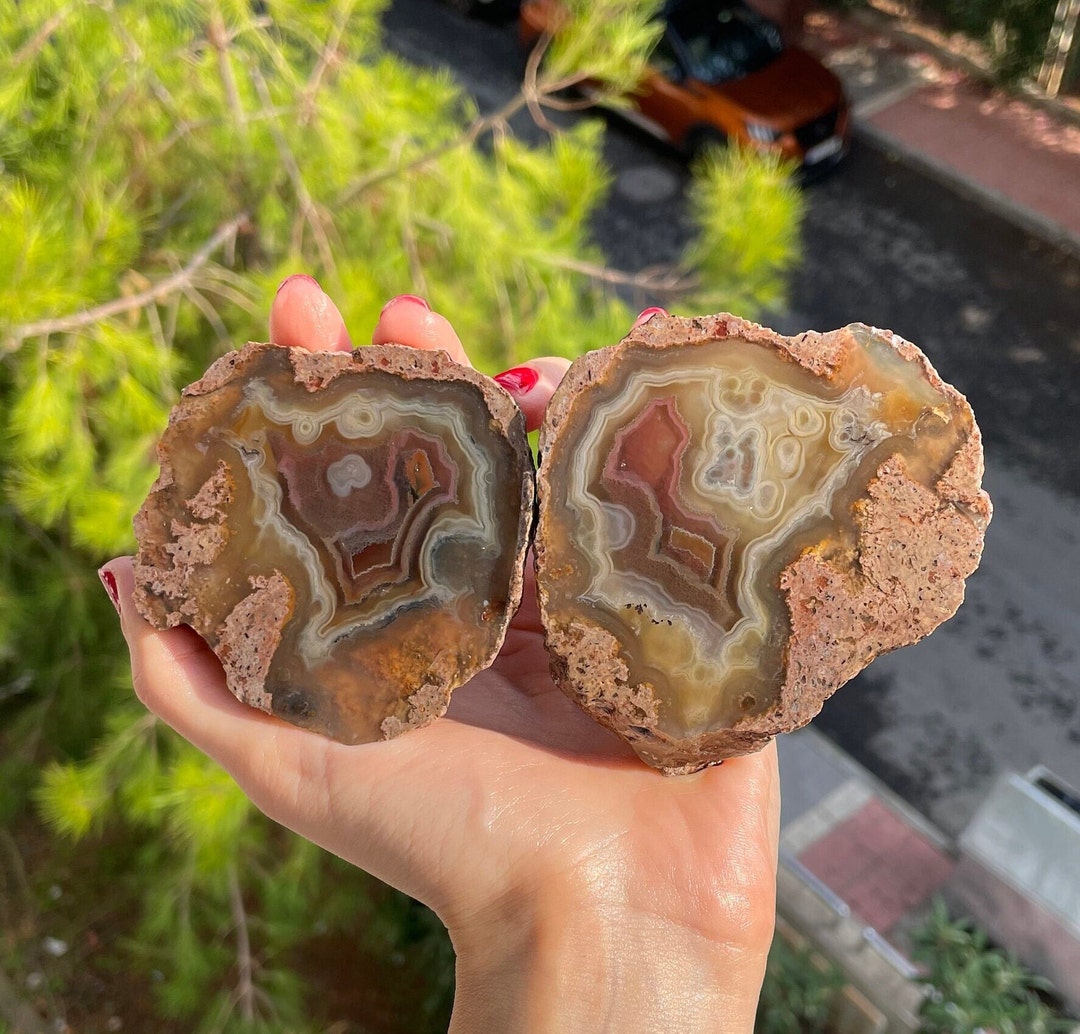 Moss Banded Agate Turkish Cut From Ankara Turkey - Etsy