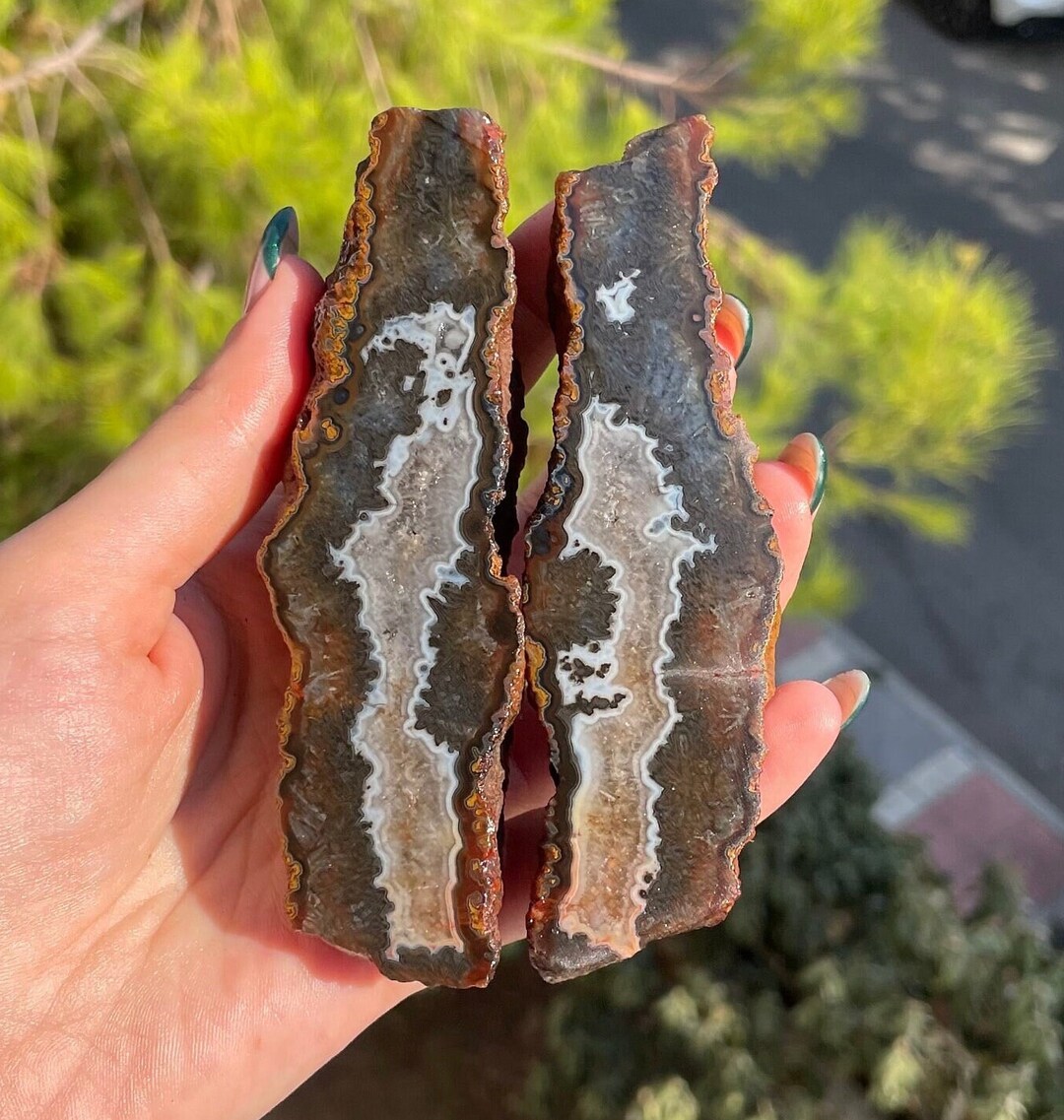 Banded Needle Stick Agate Turkish Cut From Cubuk Town, Susuz Village ...