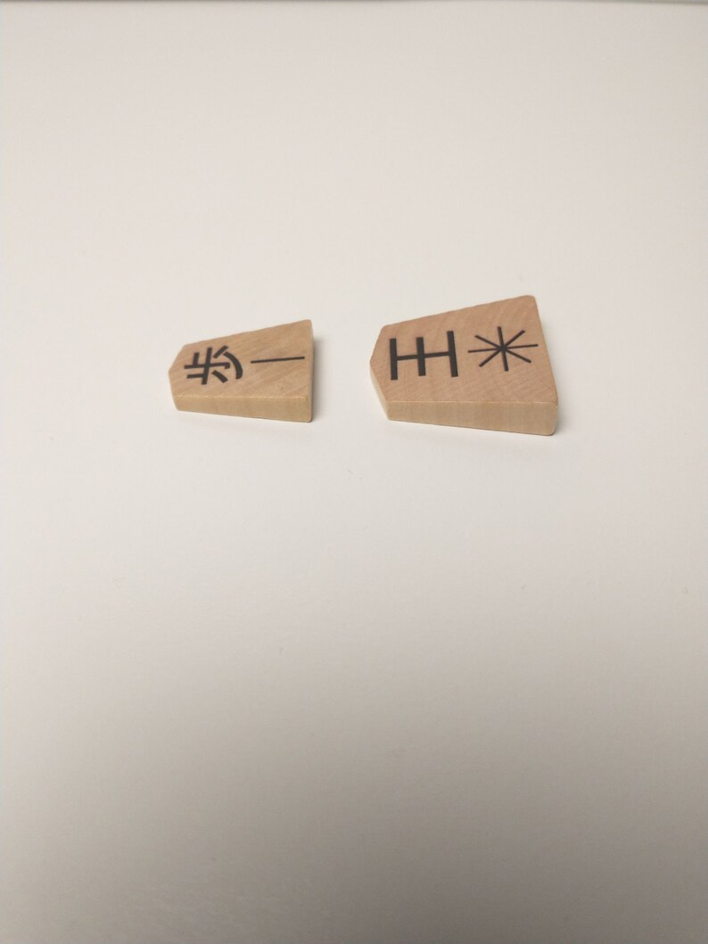 International / Westernized Shogi Set With Arrows and Japanese 1-kanji ...