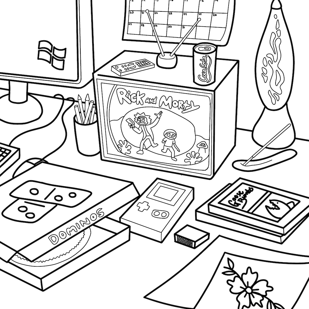 Cool Colouring Page - Etsy