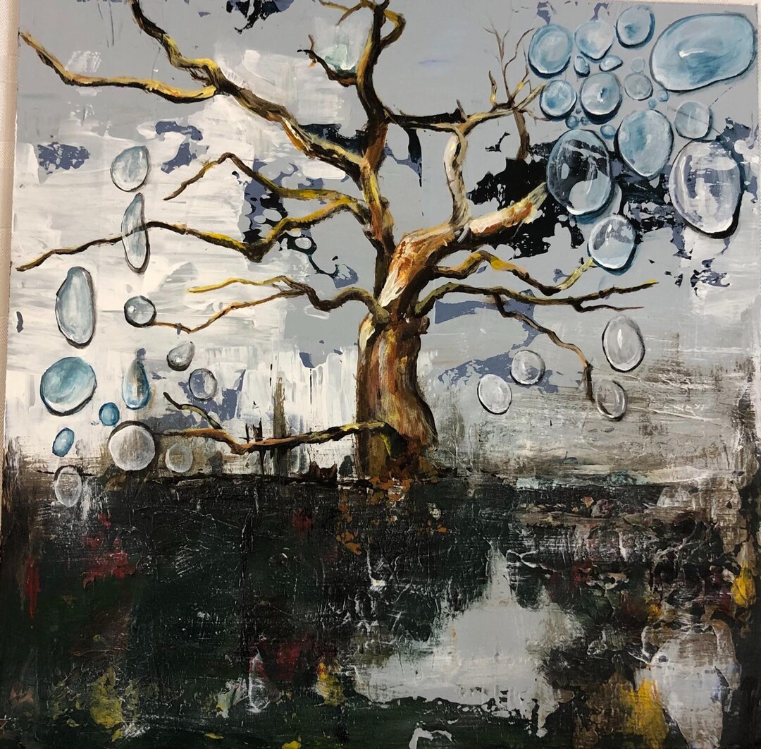 Original Tree on Wood, Abstract Tree Acrylic Painting, Wall Art, Custom ...