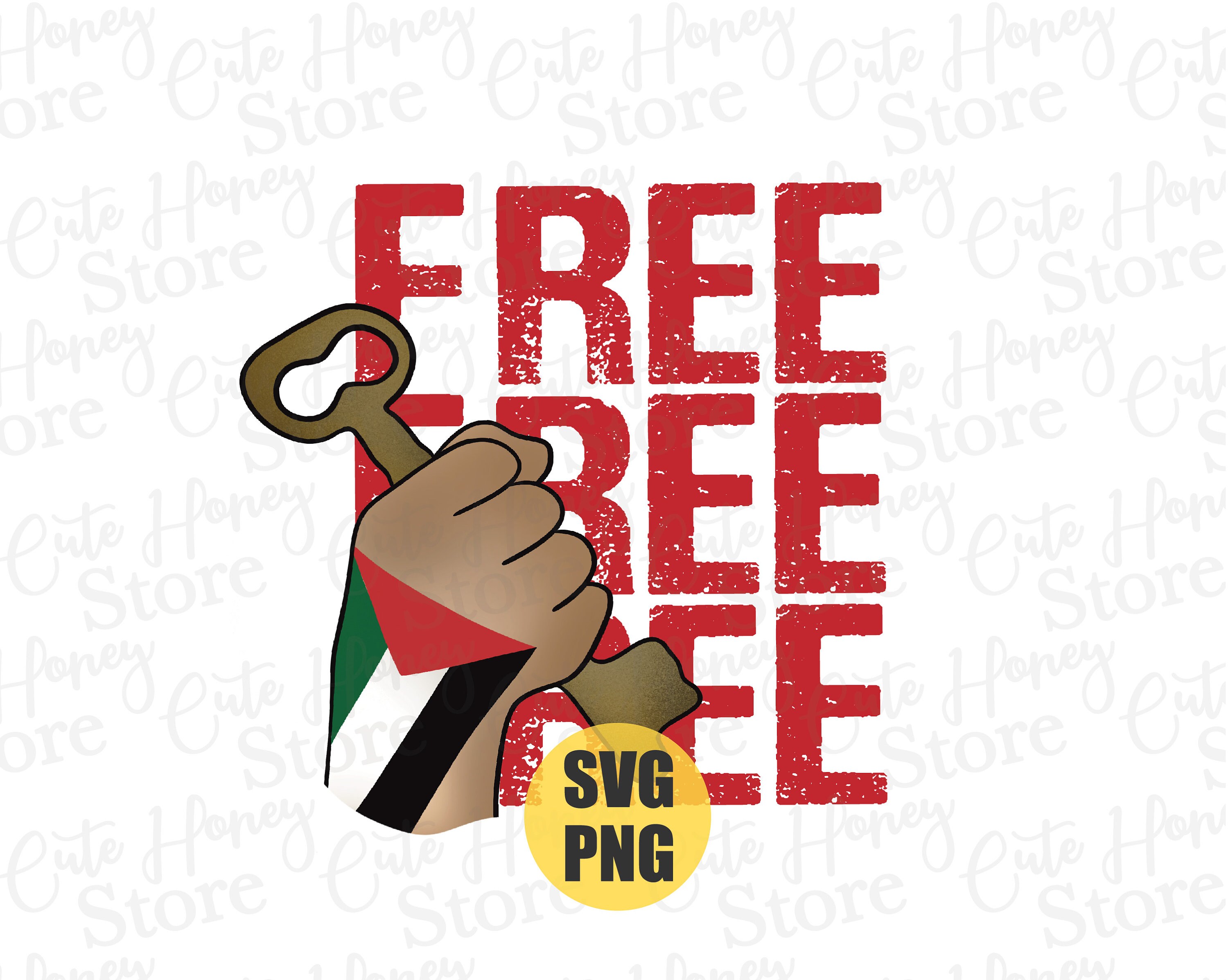 Palestine Punch Key Png Palestine Freedom Key Png Free - Etsy