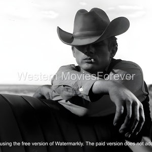 James Dean Cowboy Hat Smoking Iconic Hollywood Movie Poster Wall Art ...