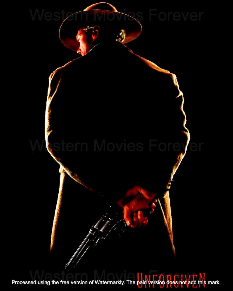 Clint Eastwood Unforgiven Movie Poster Western Cowboy Wall Art Digital ...