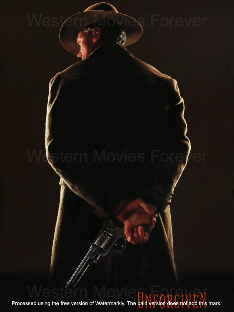 Clint Eastwood Unforgiven Movie Poster Western Cowboy Wall Art Digital Downloads - Etsy