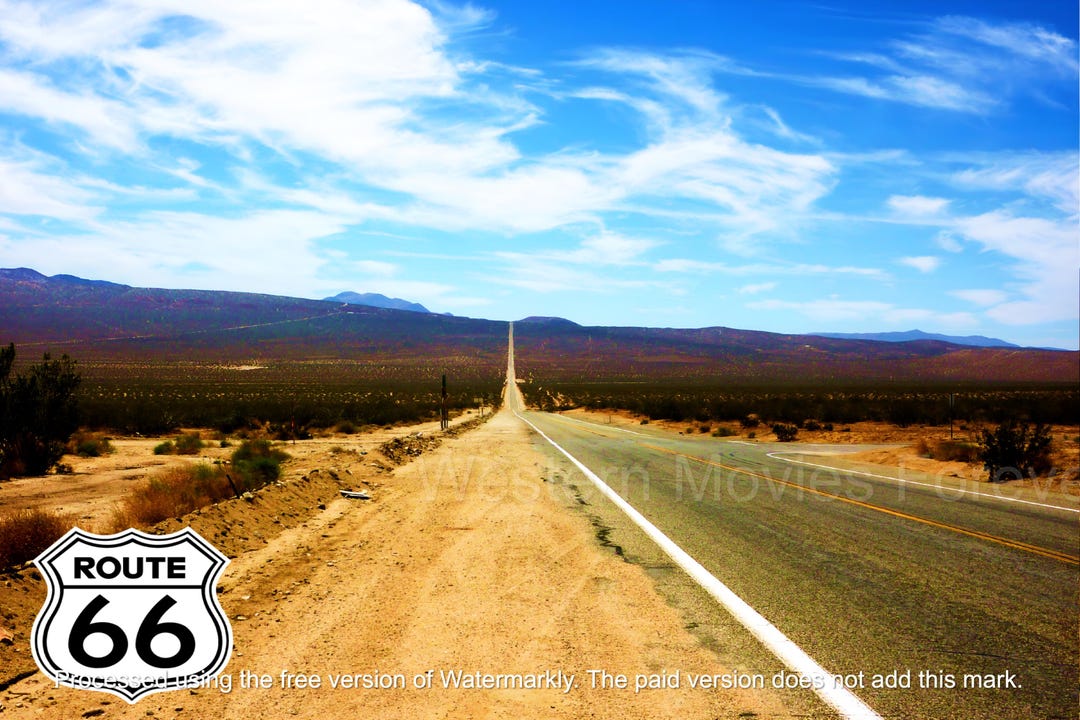 Route 66 Death Valley Desert American West Travel Poster Wall Art Road ...