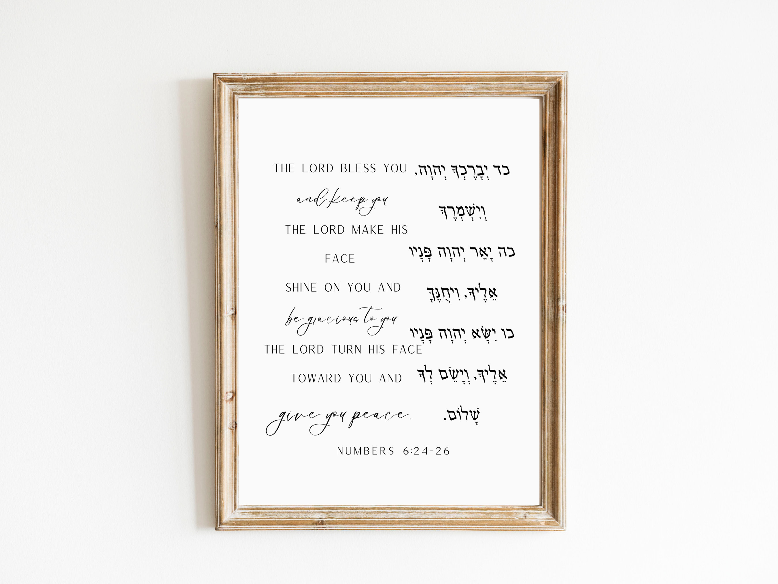 Aaronic Blessing Printable Wall Art, the Priestly Blessing, the Lord ...