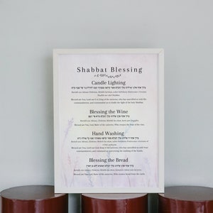 Printable Shabbat Blessing, Friday Night Jewish Prayer, Blessing for ...