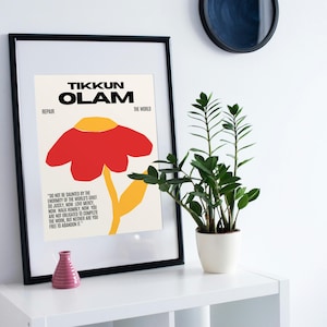 Tikkun Olam Abstract Poster I Printable Jewish Wall Art I Repair the ...