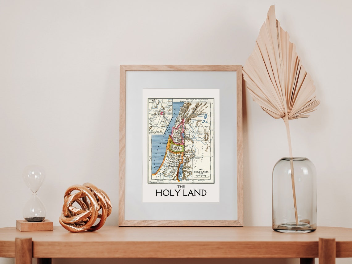 Biblical Israel Map, Printable Map of the Holy Lands, Ancient Israel ...