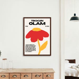 Tikkun Olam Abstract Poster I Printable Jewish Wall Art I Repair the ...