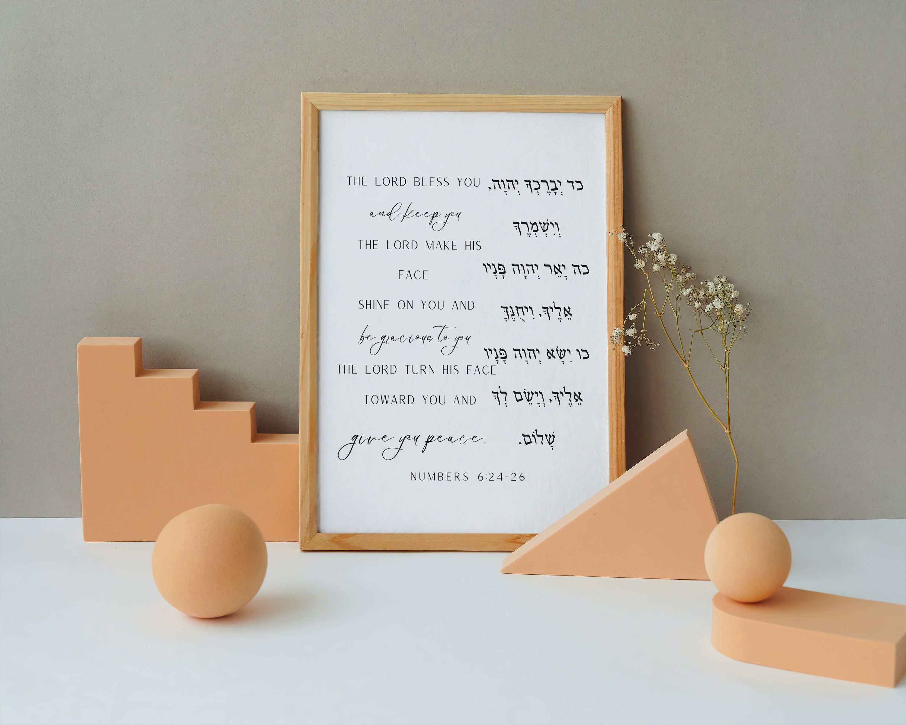 Aaronic Blessing Printable Wall Art, the Priestly Blessing, the Lord ...