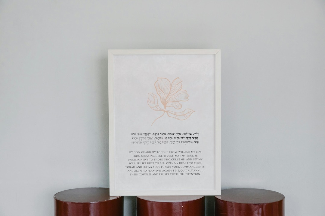Elohai Netzor Prayer Printable | Jewish Wall Art | Hebrew & English ...