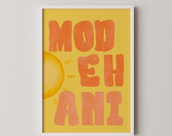 Modah Ani Prayer for Girls- Poster, Jewish Prayer,jewish Blessings ...