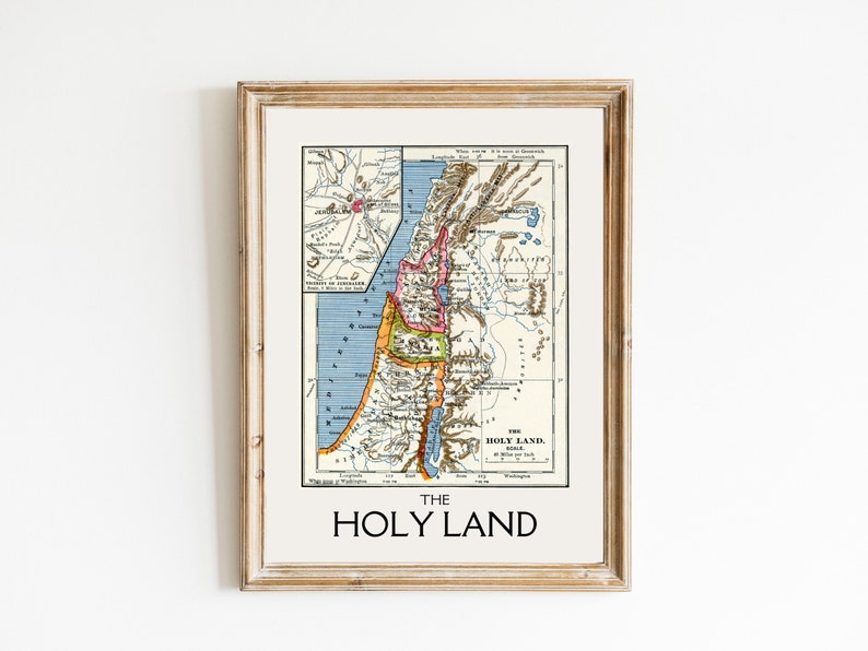 Biblical Israel Map, Printable Map of the Holy Lands, Ancient Israel ...