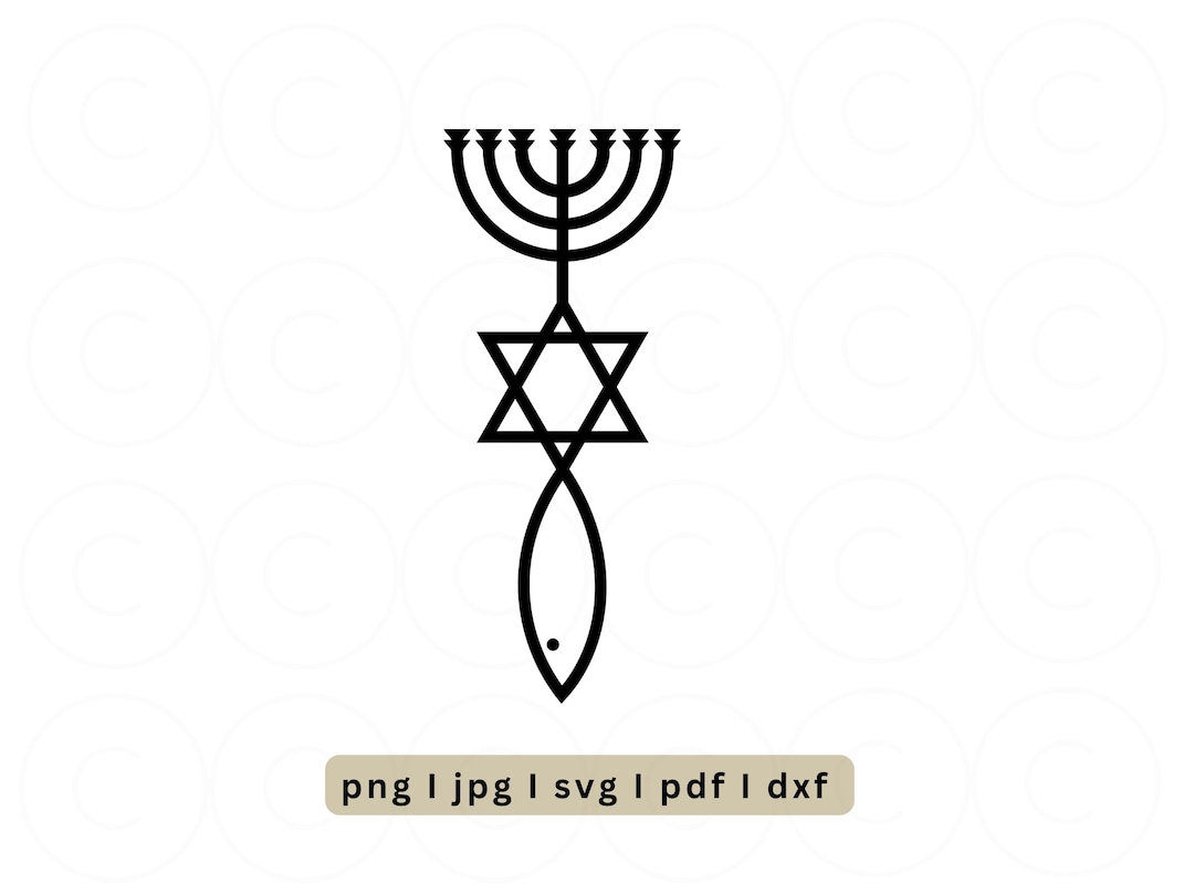 Messianic Symbol L Seal of Jerusalem Laser File L Christian Messianic ...
