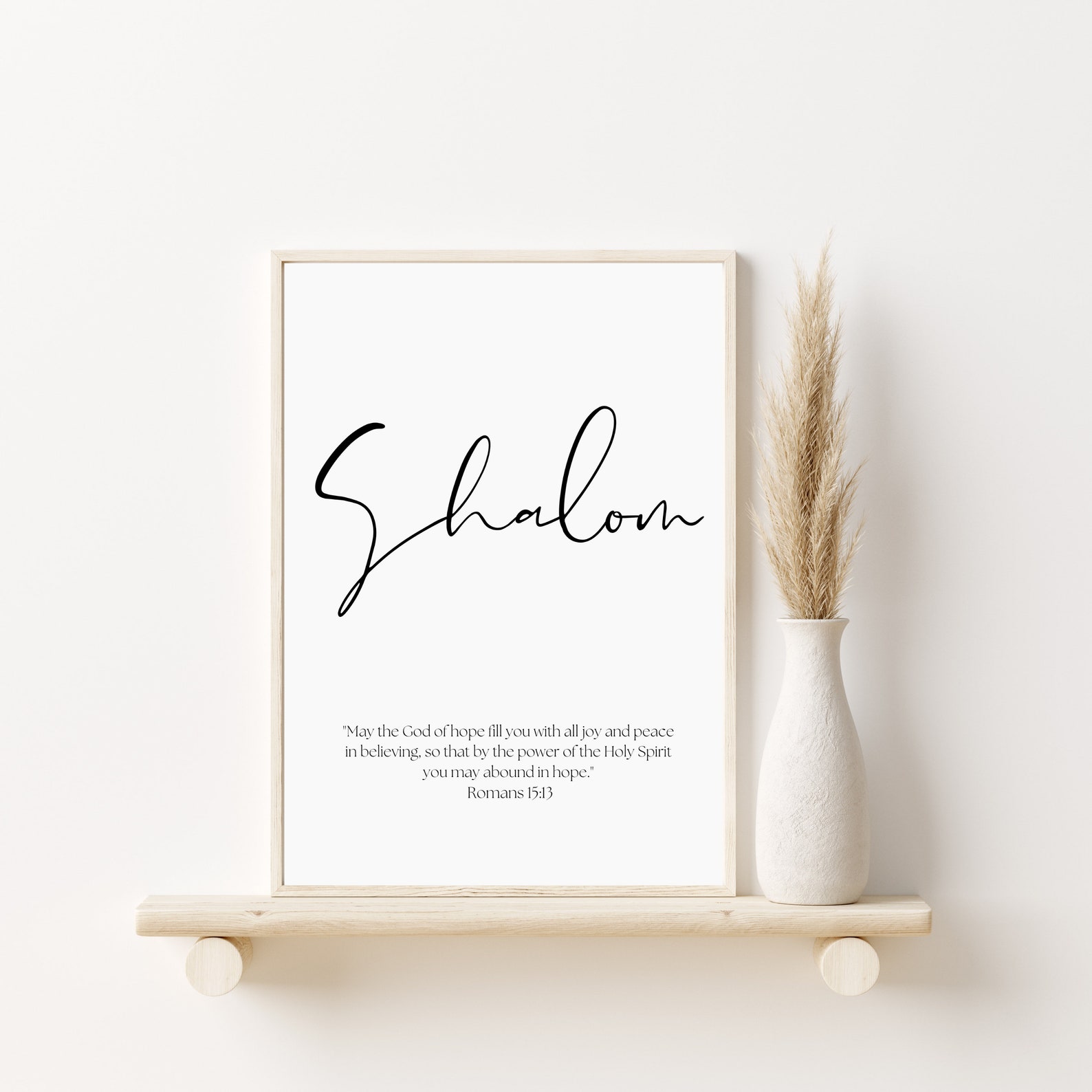 Shalom Printable Wall Art, Jewish Home Décor, Messianic Poster, Hebrew ...