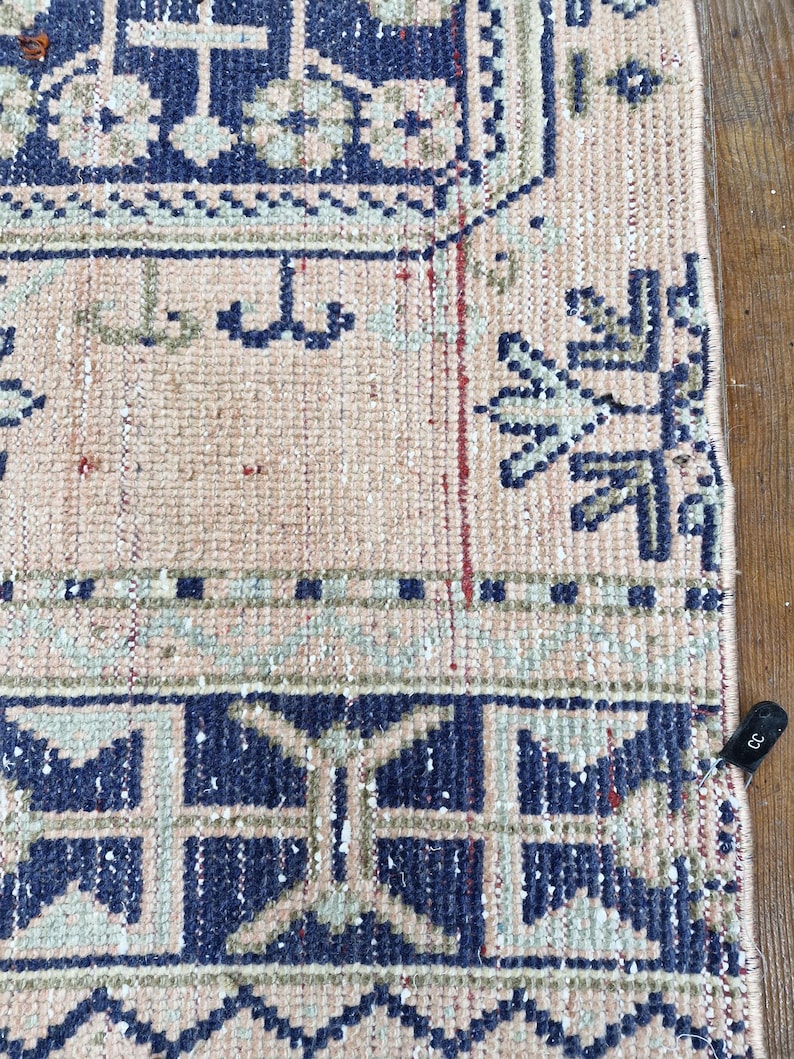 1.11x4.4 Feet Mini Runner Rug Bathroom Wool Runner Rug - Etsy UK
