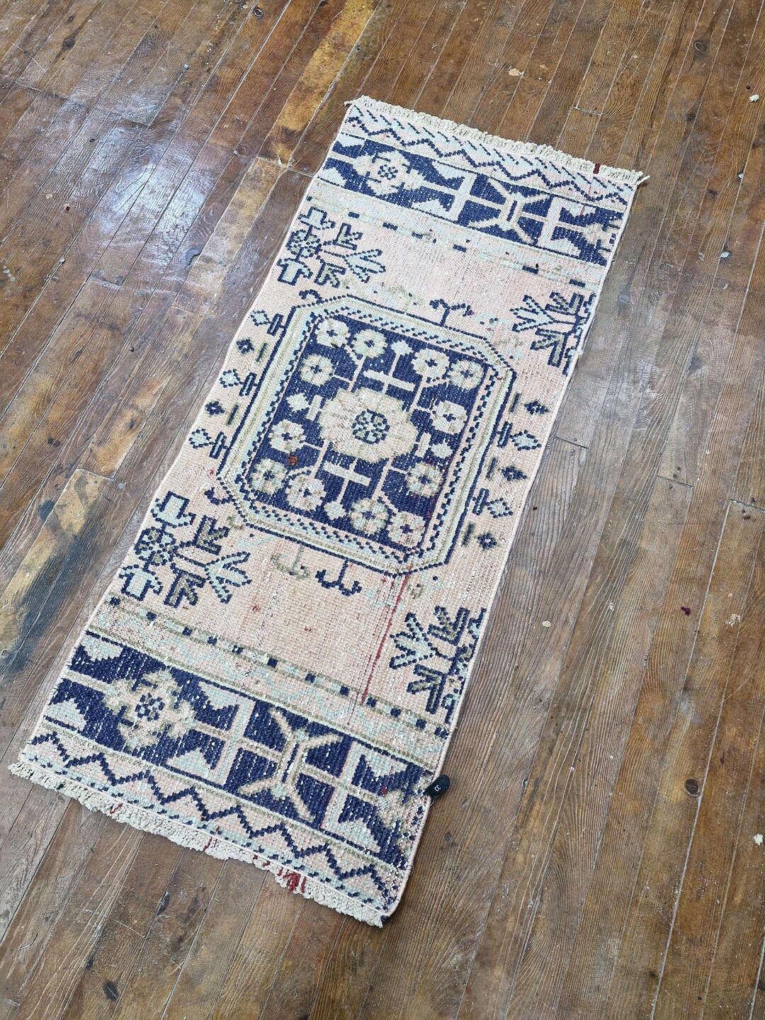 1.11x4.4 Feet Mini Runner Rug Bathroom Wool Runner Rug - Etsy UK