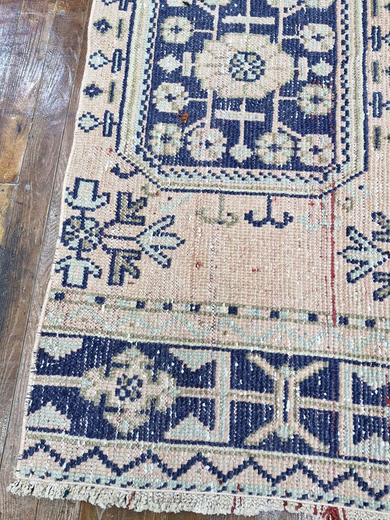 1.11x4.4 Feet Mini Runner Rug Bathroom Wool Runner Rug - Etsy UK