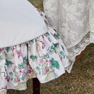 French Romantic Floral Chair Cover/handmade French Country Chair Cover ...