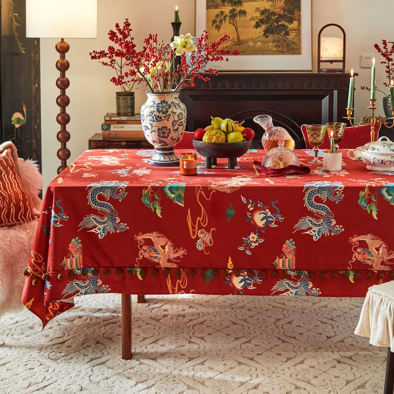 Red Table Cloth - Etsy