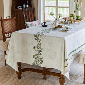 Ginkgo Waterproof Tablecloth Spring Summer Green Table Cloth ...