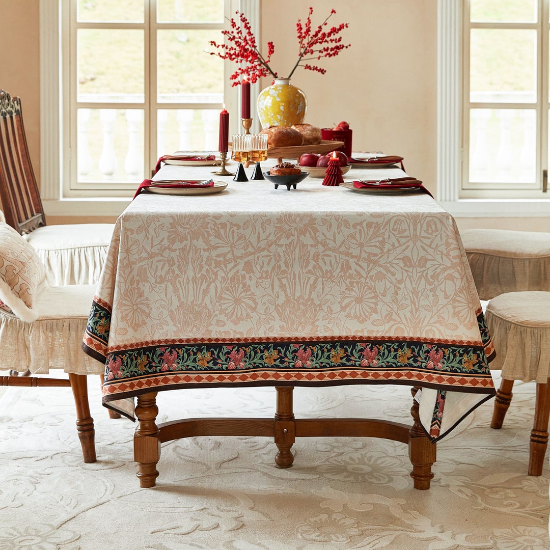 William Morris Table Cloth Retro Floral Table Cover French Style ...