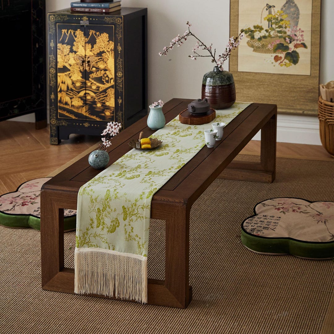 Custom Tea Table Runner, Modern Rustic Tea Room Decor, Personalized ...