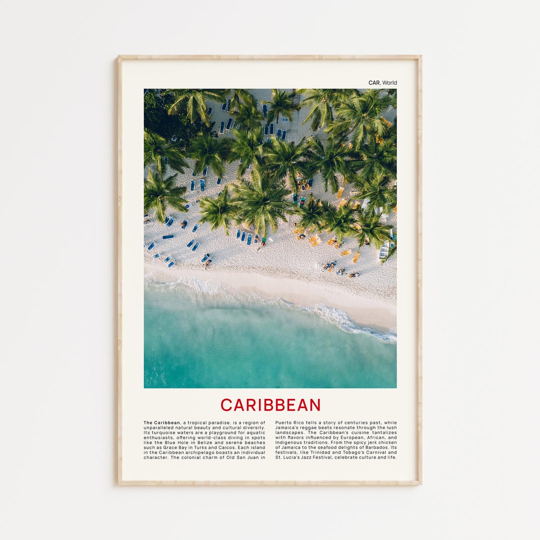 Caribbean Print Film Photo, Caribbean Wall Art, Caribbean Poster ...