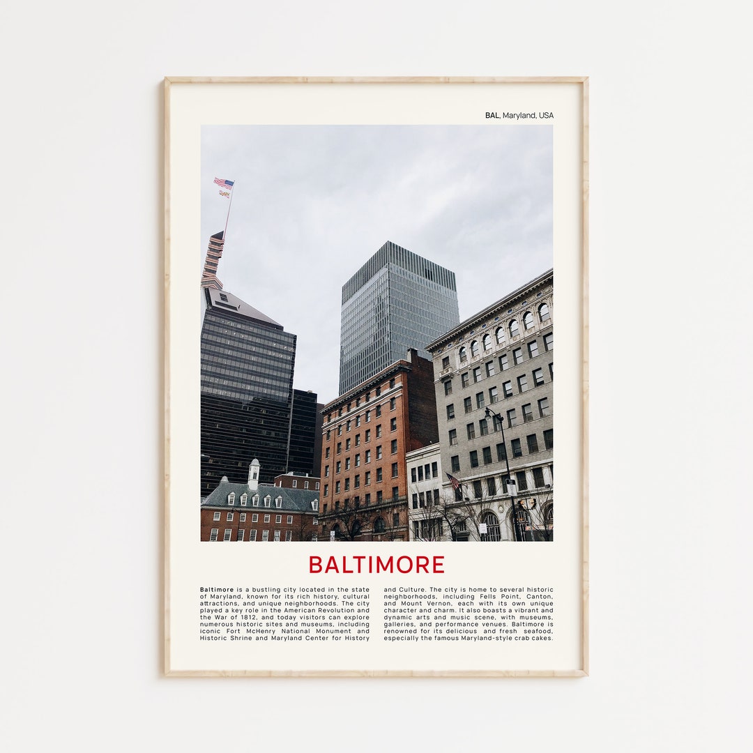 Baltimore Print Film Photo, Baltimore Wall Art, Baltimore Poster ...