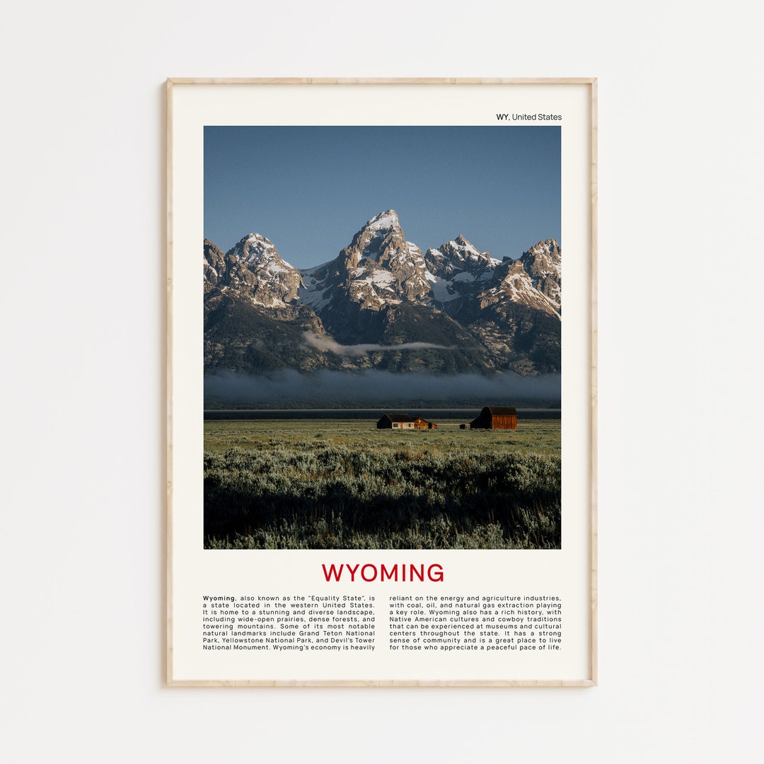 Wyoming Print Film Photo, Wyoming Wall Art, Wyoming Poster, Wyoming ...