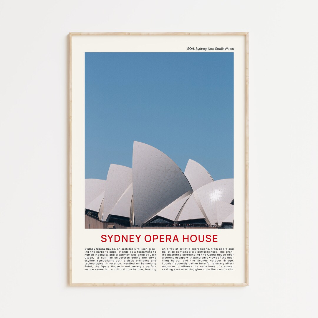 Sydney Opera House Print Film Photo, Sydney Opera Wall Art, Sydney ...