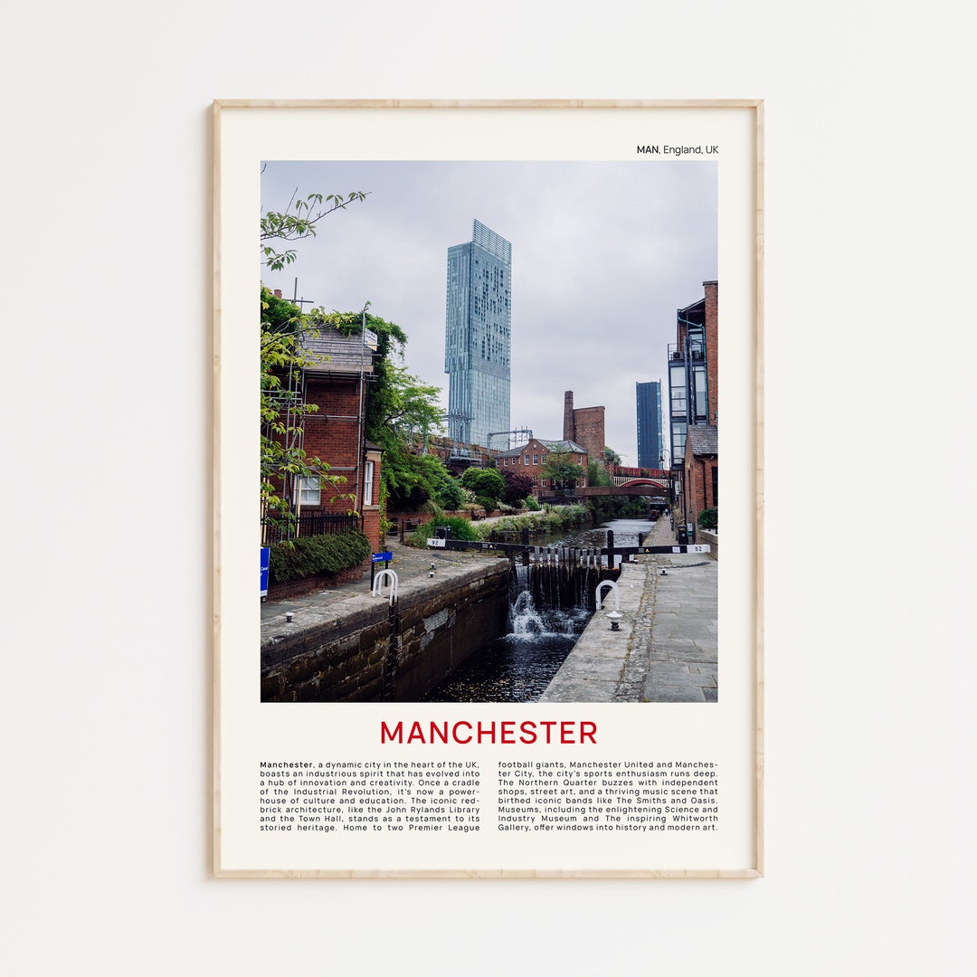 Manchester Print Film Photo, Manchester Wall Art, Manchester Poster ...