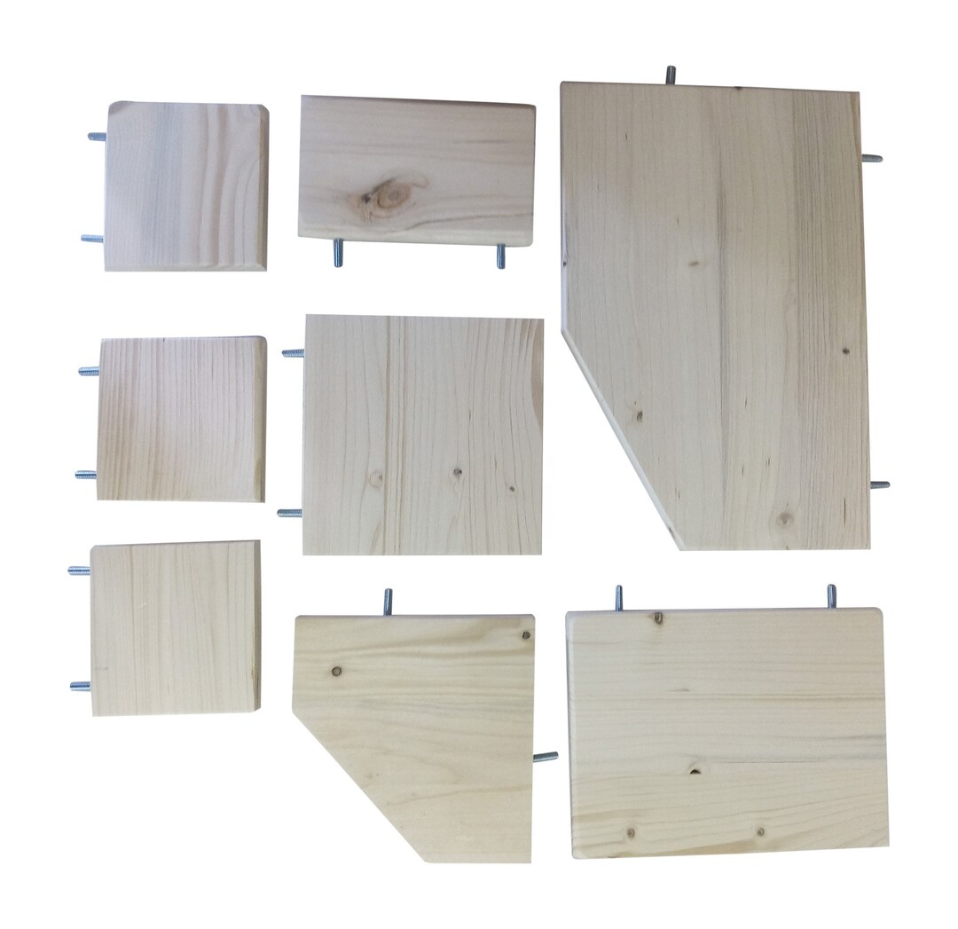 Seat Boards Set 8 Pieces Made of Pine Wood for Cage Rodents Birds Small ...