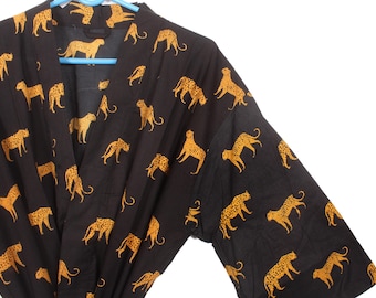 Leopard Print Robe | Animal Print Clothing | Beach Coverup | Unique ...