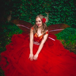Iridescent Red Fairy Wings Halloween Costume - Etsy