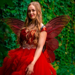Iridescent Red Fairy Wings Halloween Costume - Etsy