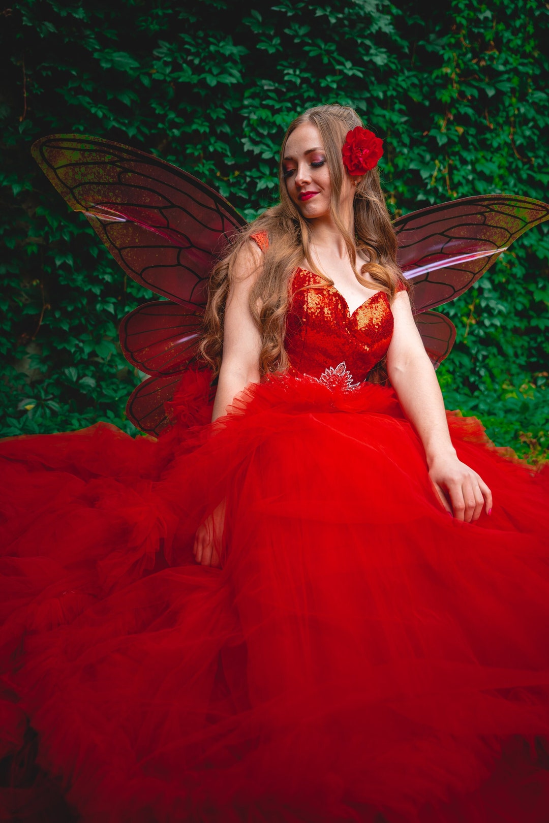 Iridescent Red Fairy Wings Halloween Costume - Etsy
