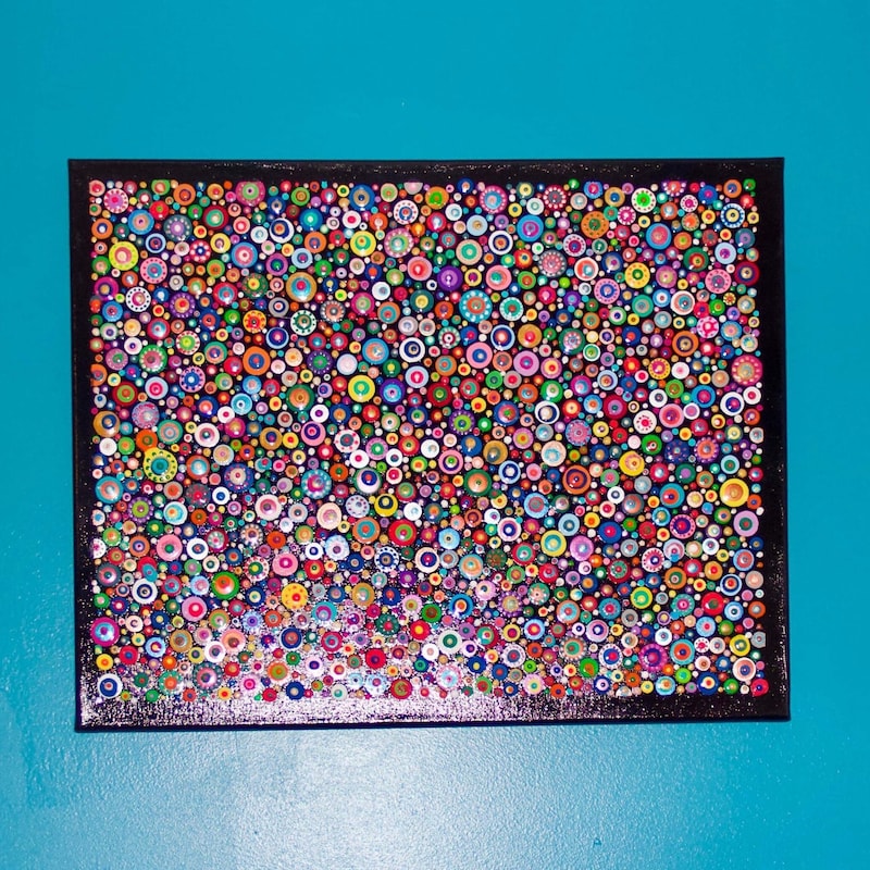 Abstract Dot Painting Art - Etsy