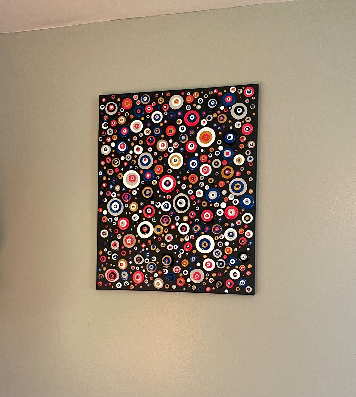 Blob Style 3D Painting , “lots of Blobs” 16 X 20 Stretched Canvas ...