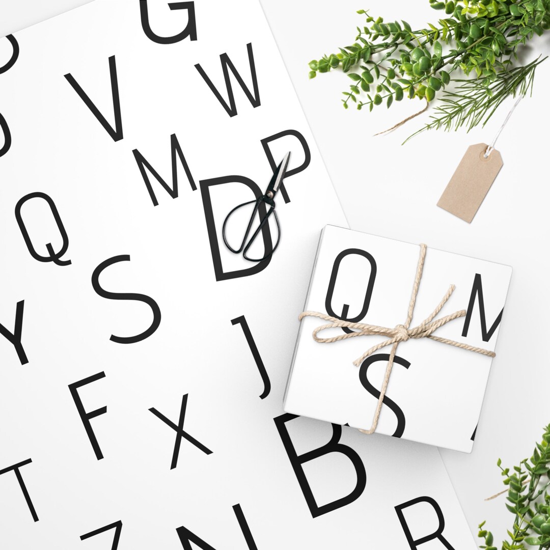 Alphabet Wrapping Paper - Etsy