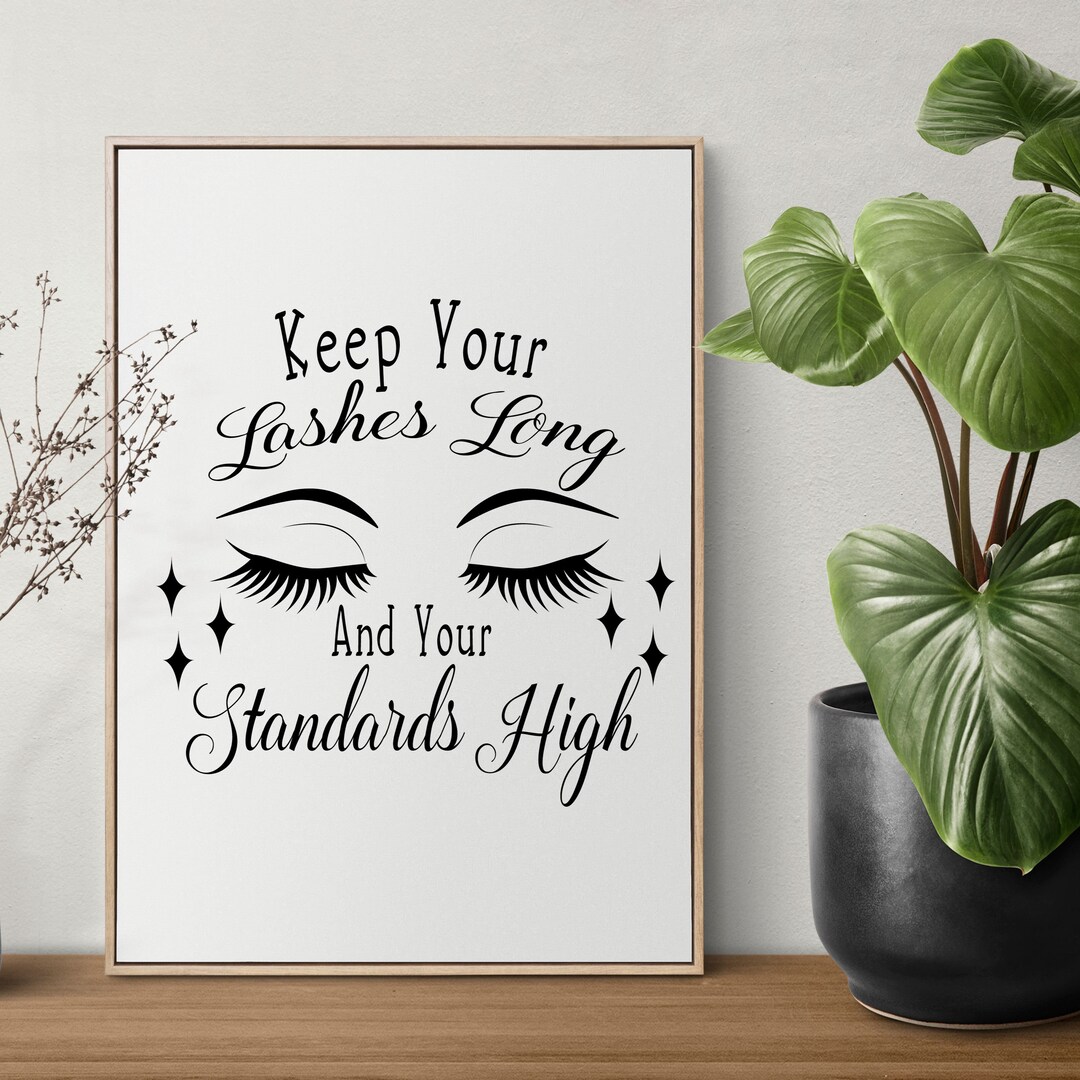 Eyelashes Printables , Eye Lashes Prints, Esthetician Décor, Eyelashes ...