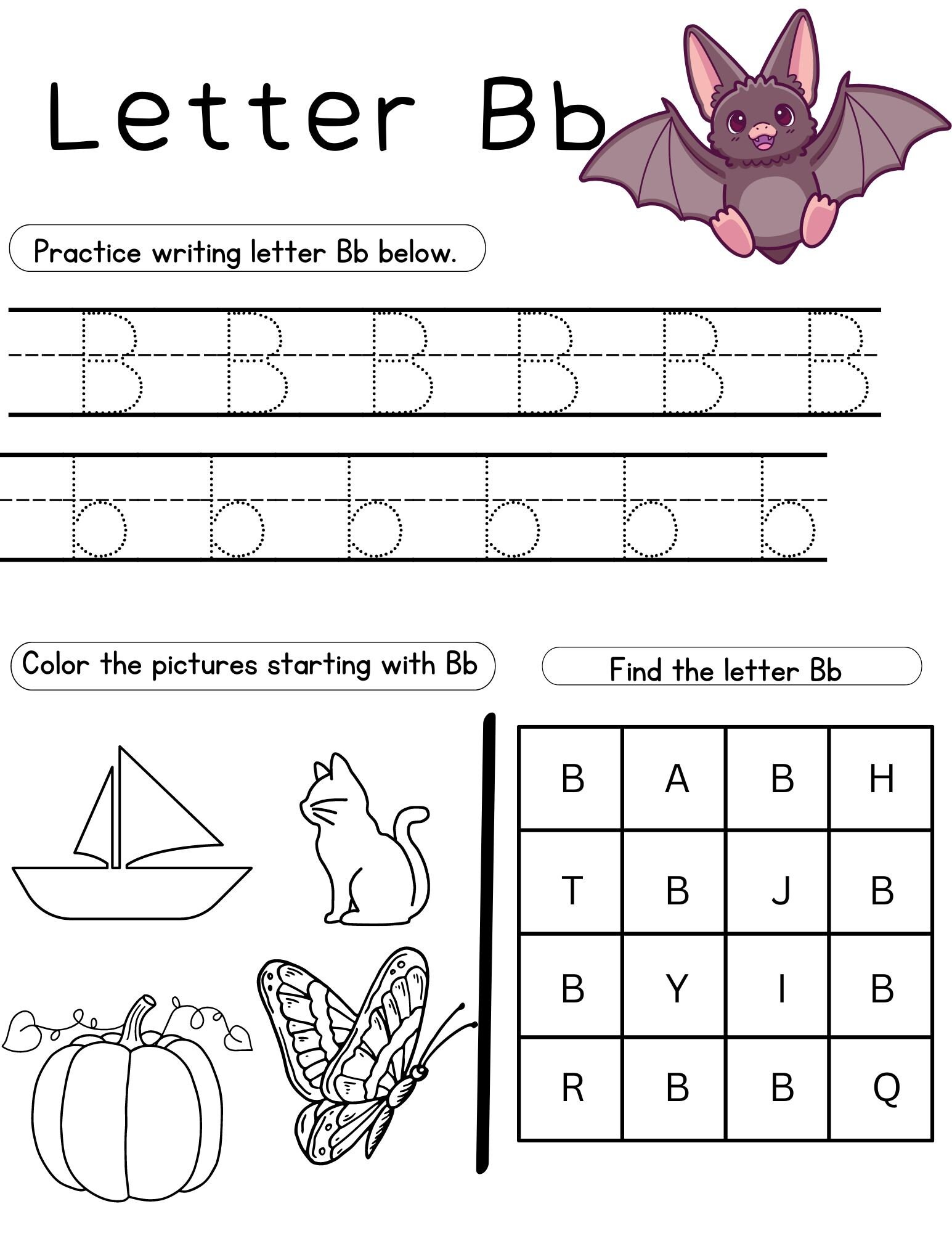 Trace & Color Alphabet Worksheets - Etsy